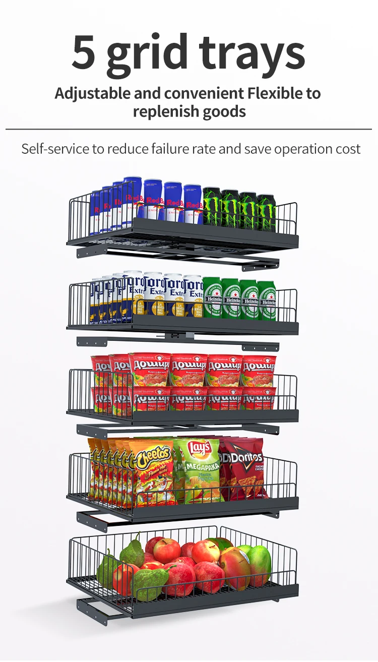 TCN Single Smart Cooler Vending Machine - 510L Smart Fridge for Drinks ...