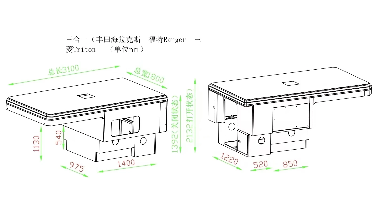 Truck Camper 4x4 Pickup Mobile House Truck Camper Overland Shell Body ...