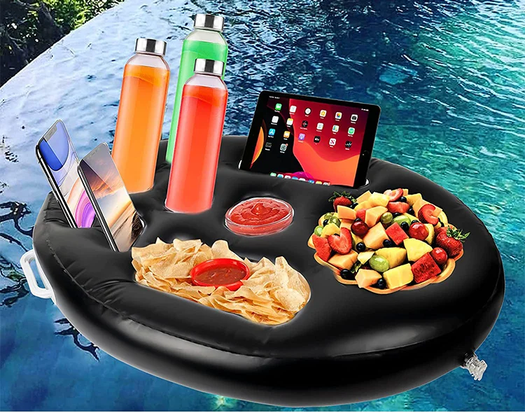 Factory Pvc Inflatable Pool Buffet Cooler Floating Cooler Serving Bar 9 ...