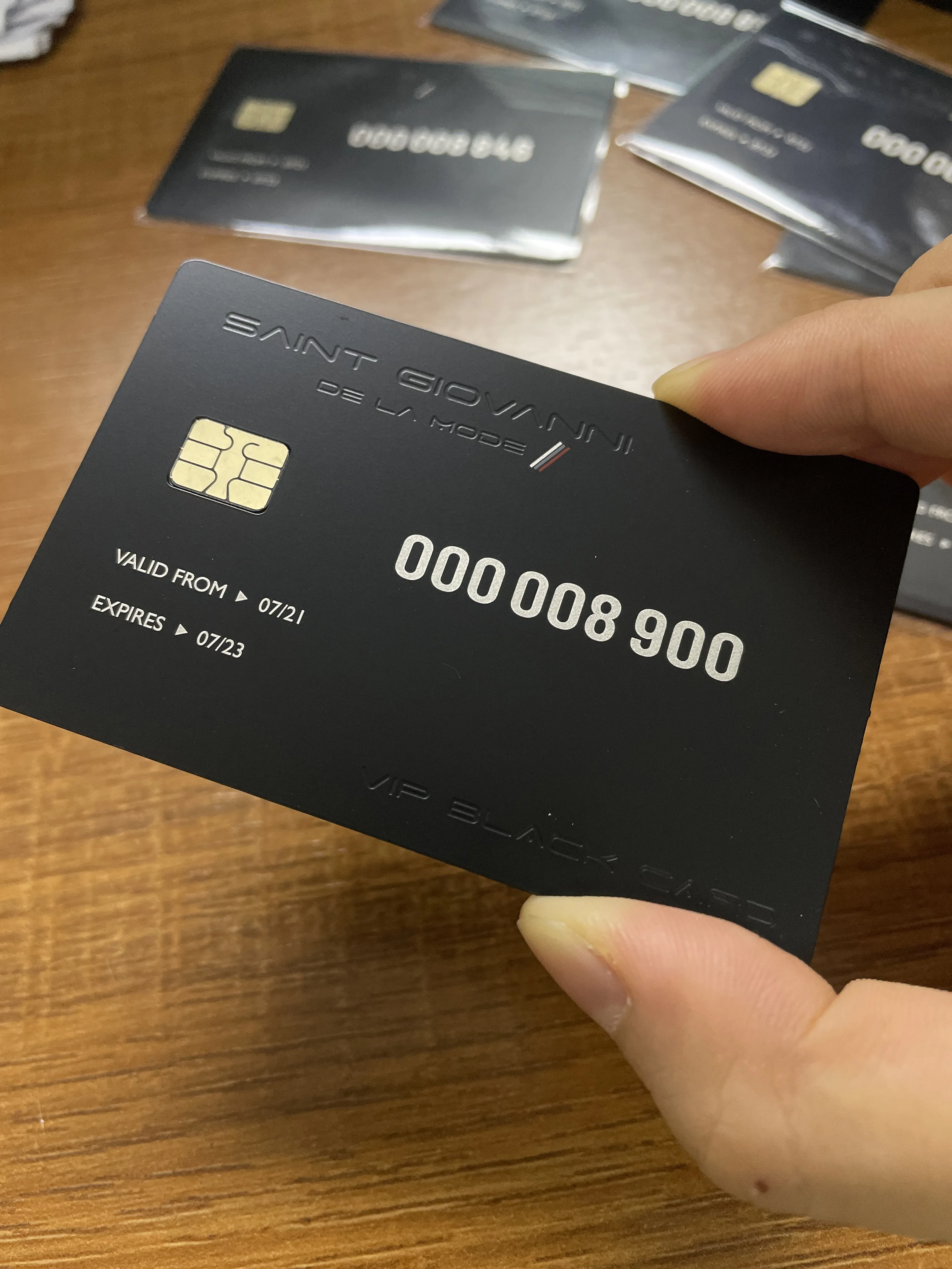 Small Chip Slot Etched Blank Metal Credit Card With Magnetic Stripe ...