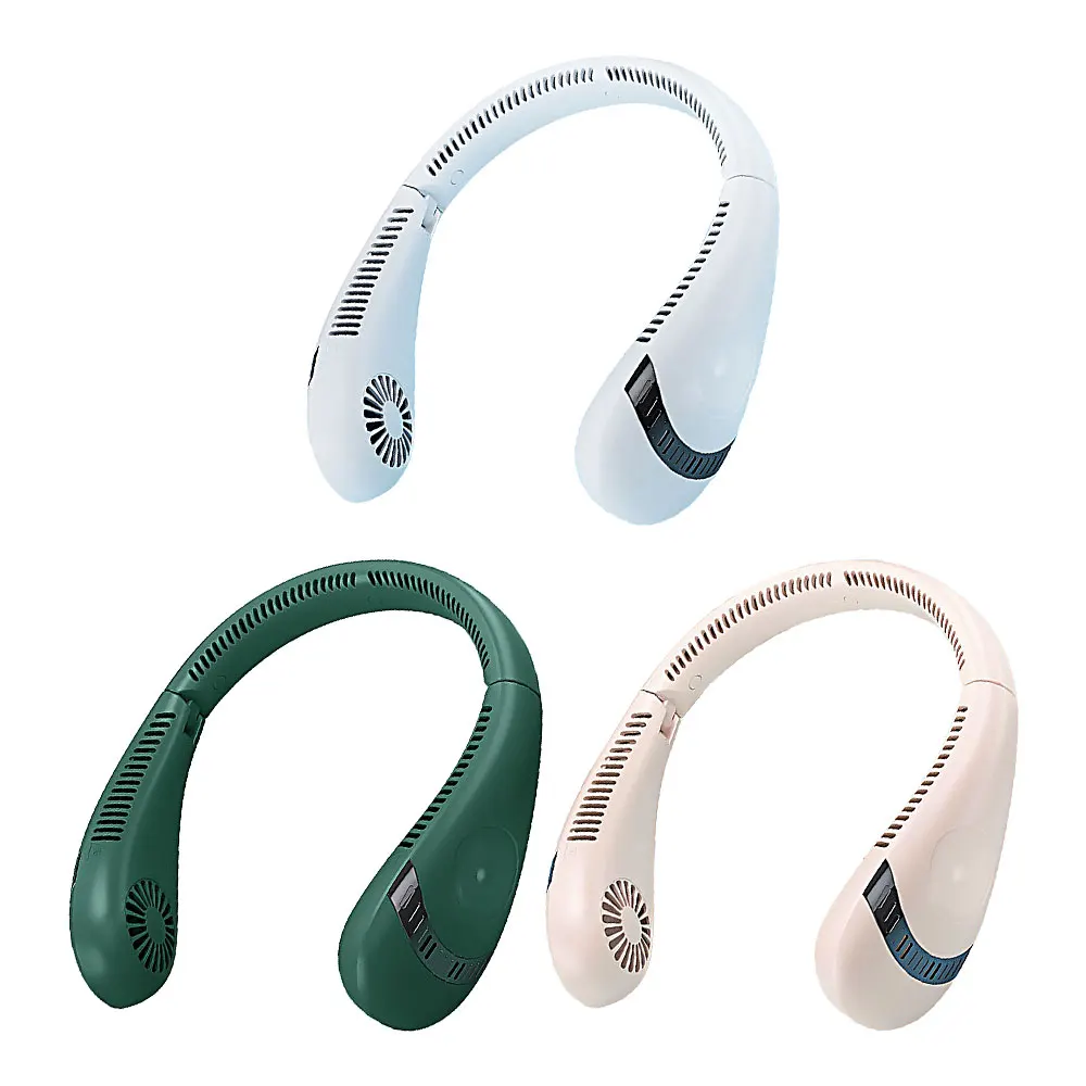 Portable Hanging Neck Fan Mini Electric Wireless Usb Rechargeable Blade ...