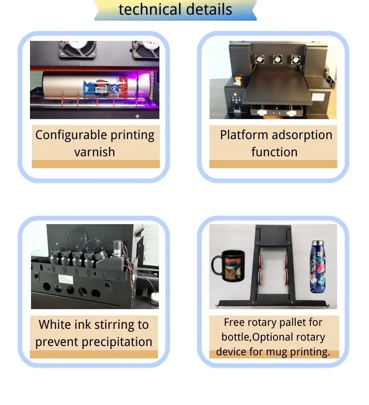 Focusinc L1800 Uv Led Digital Cd Printer Two Heads A3 Pen Pvc Tea Packaging Uv Light Acrylic ...