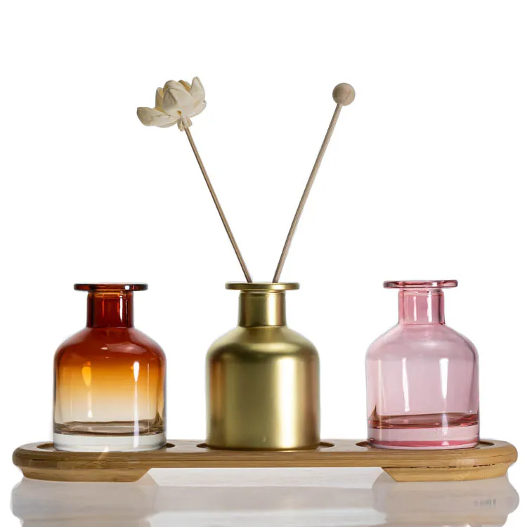 Custom Big Belly Shape Fancy Empty Reed Diffuser Bottle Amber Aroma ...