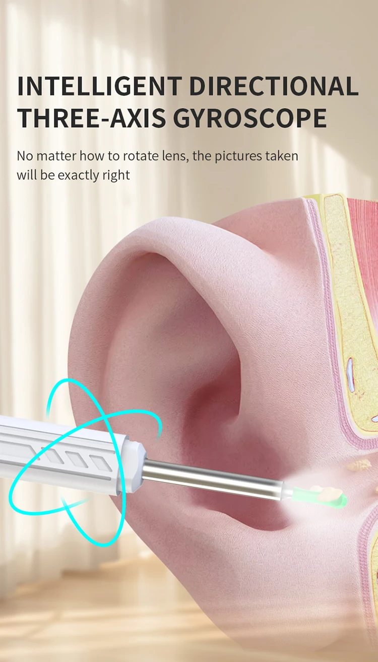 High Resolution Visual Ear Pick Ear Wax Removal with Camera Ear Wax ...