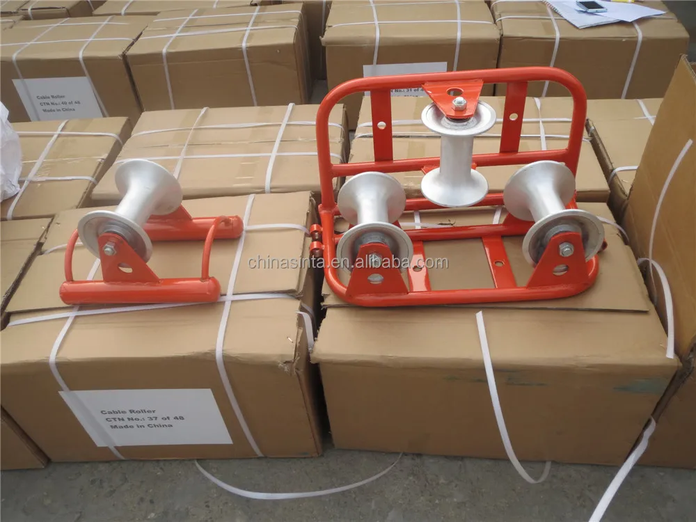 Pipe Cable Roller Wire Guide Pulley Cable Laying Straight Horizontal ...