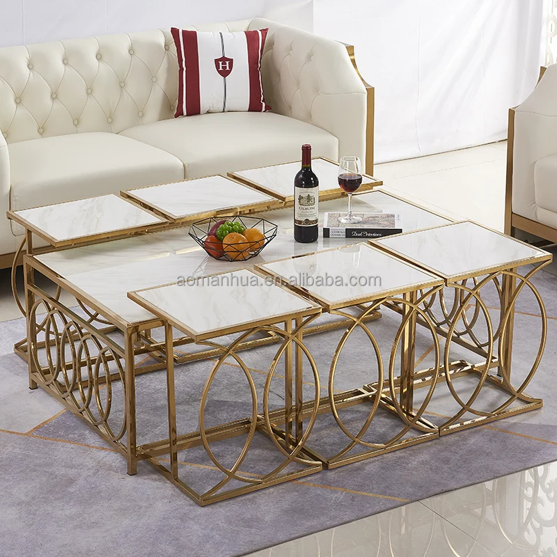 Shop Our Modern Fashion Gold Coffee Table Sets for Home