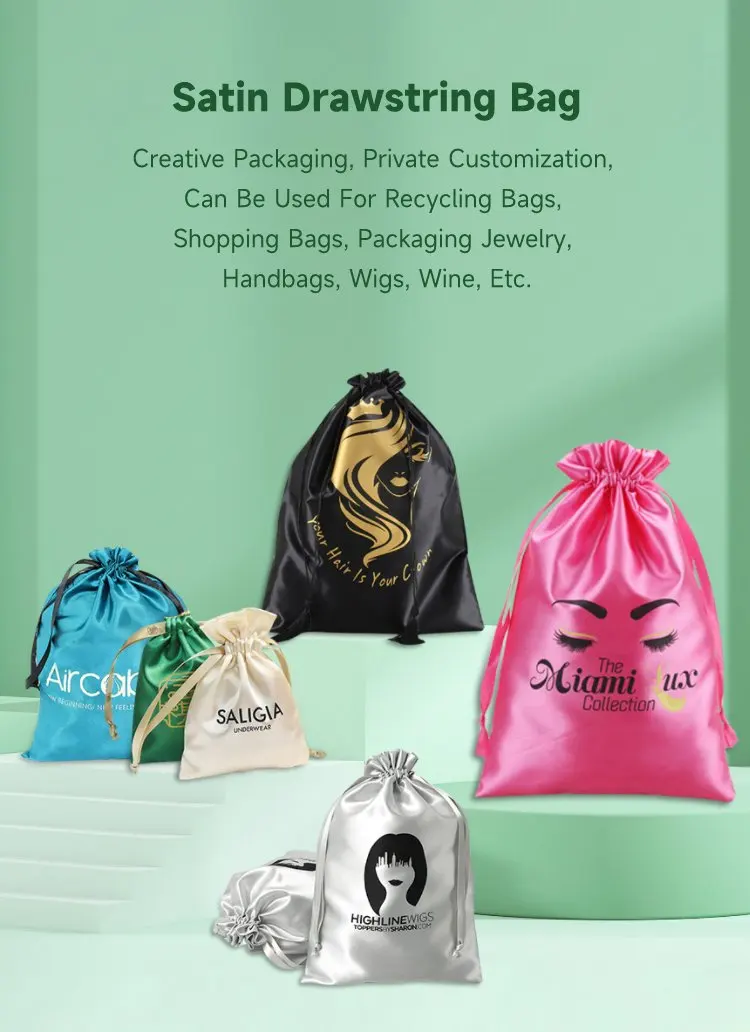 Custom Luxury Cotton Velvet Satin Suede Satin Silk Dust Bag