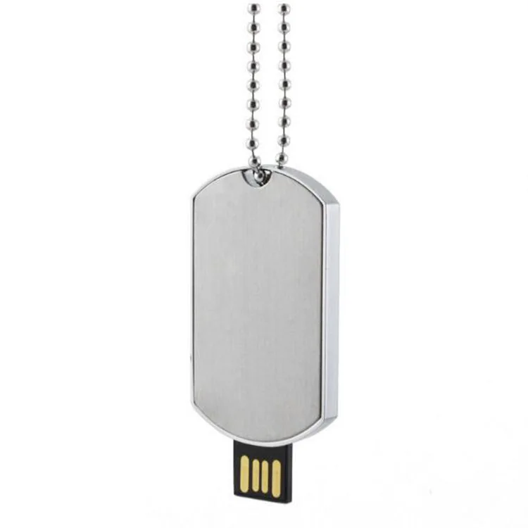 OEM Nameplate USB Flash Drive - Waterproof Dog Tag Necklace