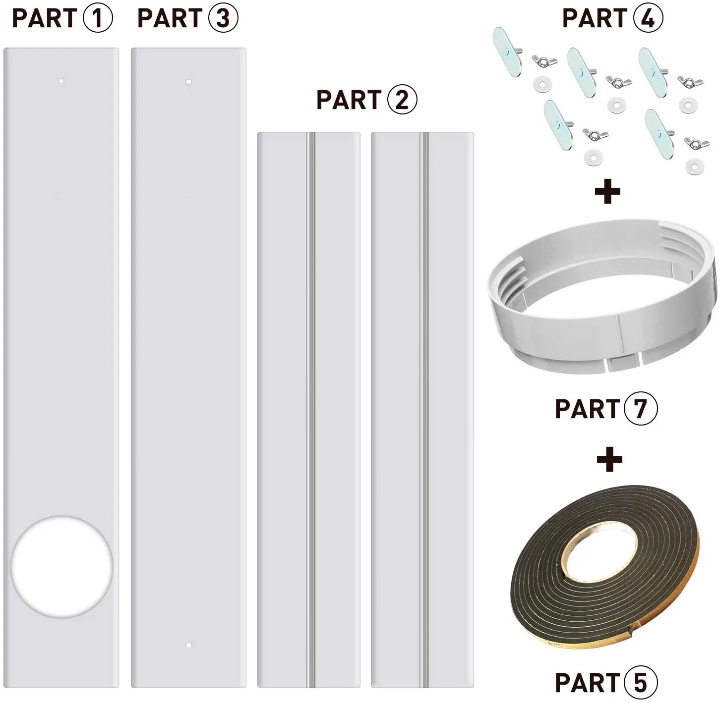 Airlock Window Seal Sliding Door Vent Kit for Mobile AC
