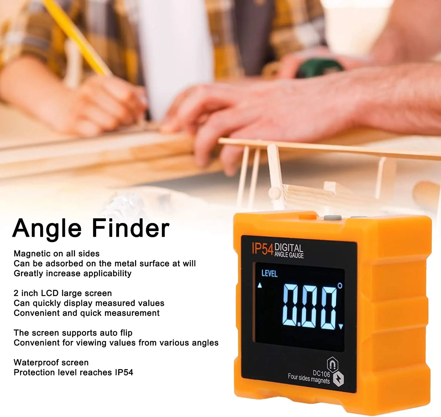 Digital Slope Level Protractor Magnetic Type Angle Meter Inclinometer ...