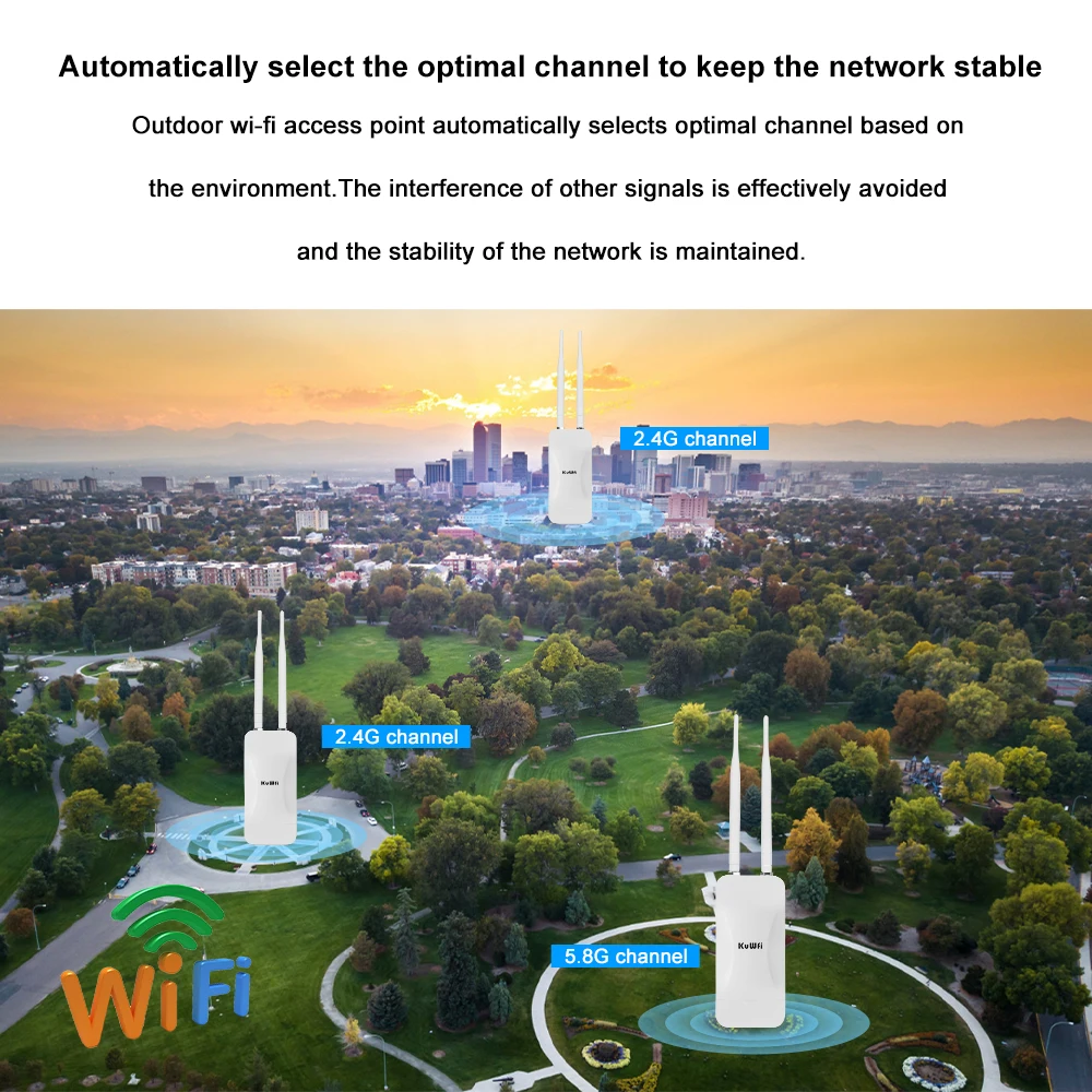 Kuwfi AP1200F - High Gain Dual-Frequency Antenna for Outdoor
