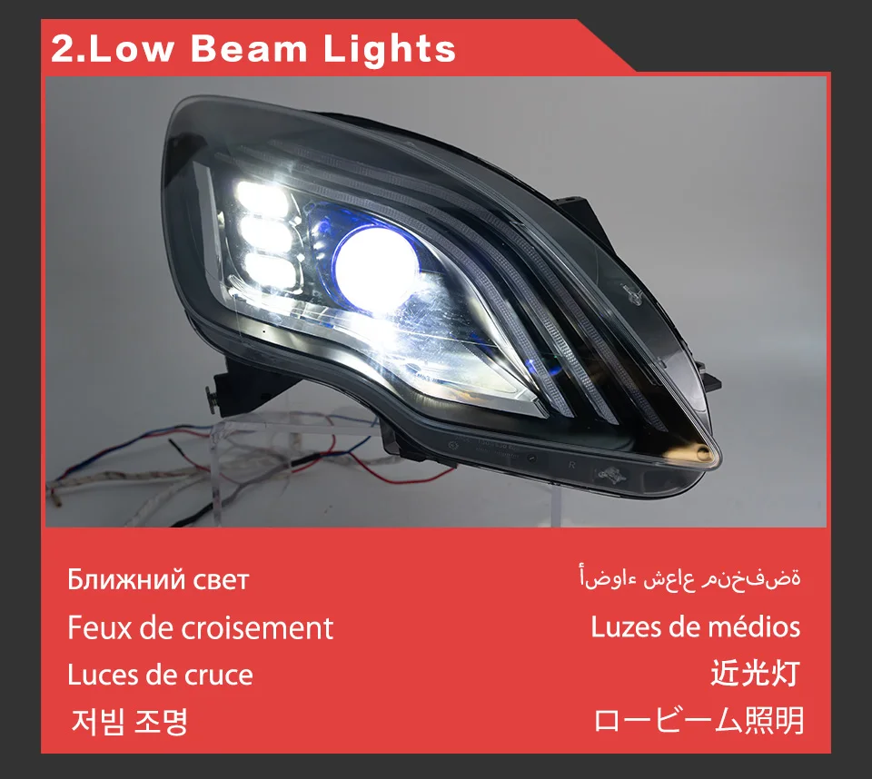 Car Lights For Benz W251 Headlight Projector Lens R Class R320 R350 ...