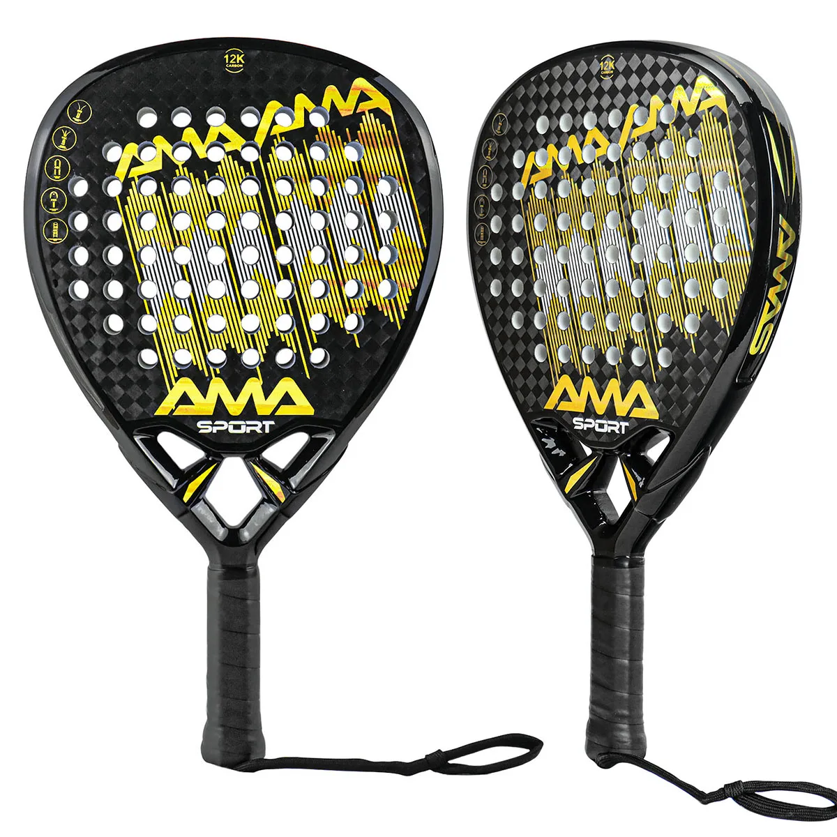Custom Carbon Fiber Padel Racket - Durable 12K Carbon, Diamond Shape ...