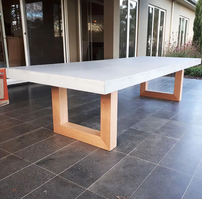 Customized Large GRC Square Concrete Tables Outdoor Dining Furniture ...