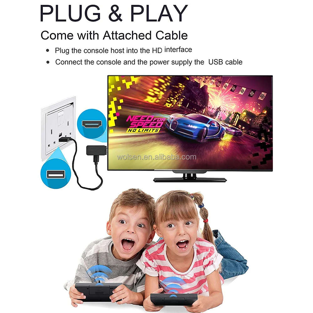 8 Bit HD Mini Game Stick - 1000 Retro Games Wireless Controller