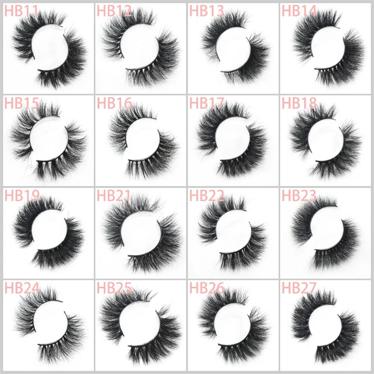 Free Sample Own Brand 25mm Mink Eyelash 3d Faux Mink Fluffy Thin Band ...