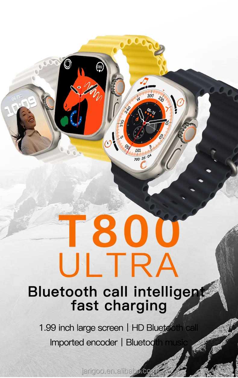 T800 Ultra Smart Watch 1.99 Inch Screen Bluetooth Phone Ocean Band ...