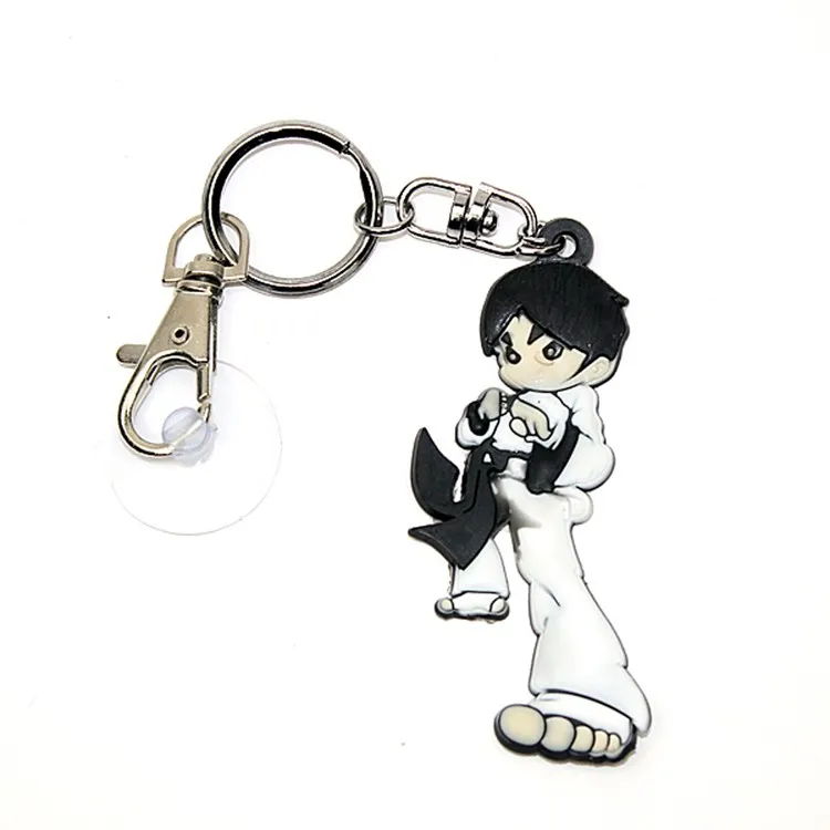 Taekwondo Key Chains - Durable Rubber 3D Shape Key Rings