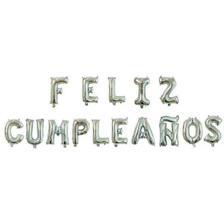 Spanish Feliz Cumpleanos Letter Gold Star Foil Balloon Happy Birthday ...