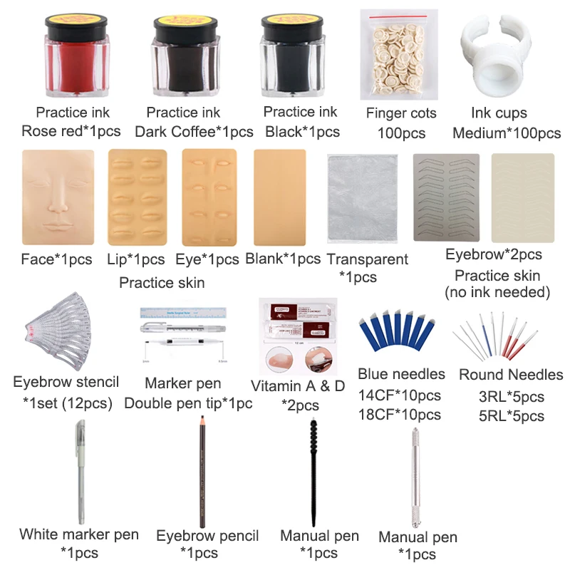 Professional Complete Eyebrow Eyliner Lip Pmu Accessory Tools 3d Semi ...