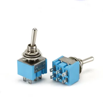 6mm Blue Toggle Switch 6 Pin Mts-202 On-on Toggle Switch With 6pin ...
