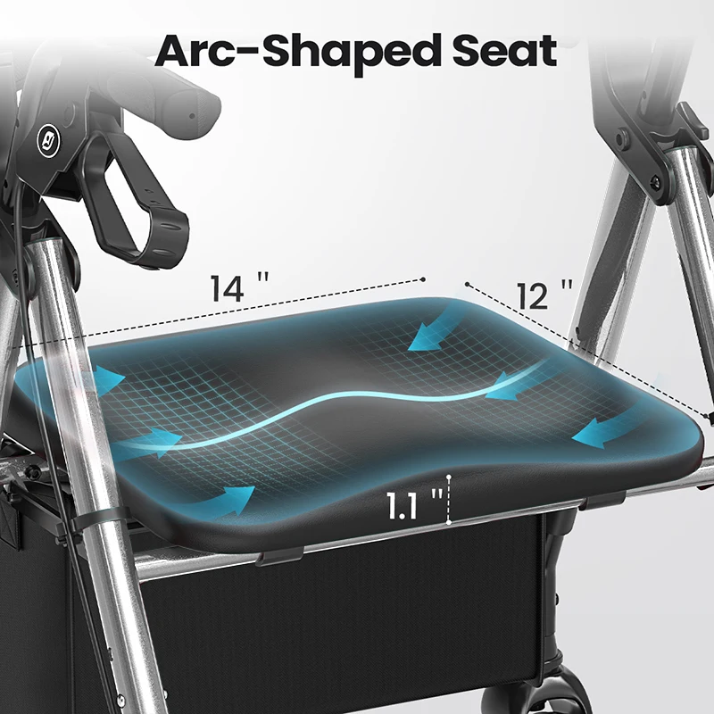 Custom Folding Steel Walking Assist Device for Elderly