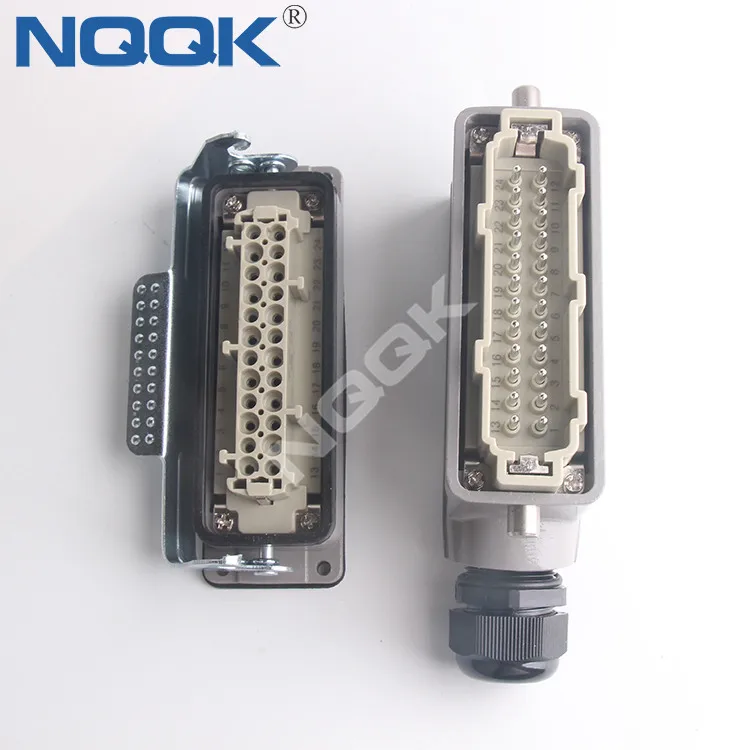 24 Core Rectangular Connector 24-pin Plug Socket Airlines 24p Heavy ...