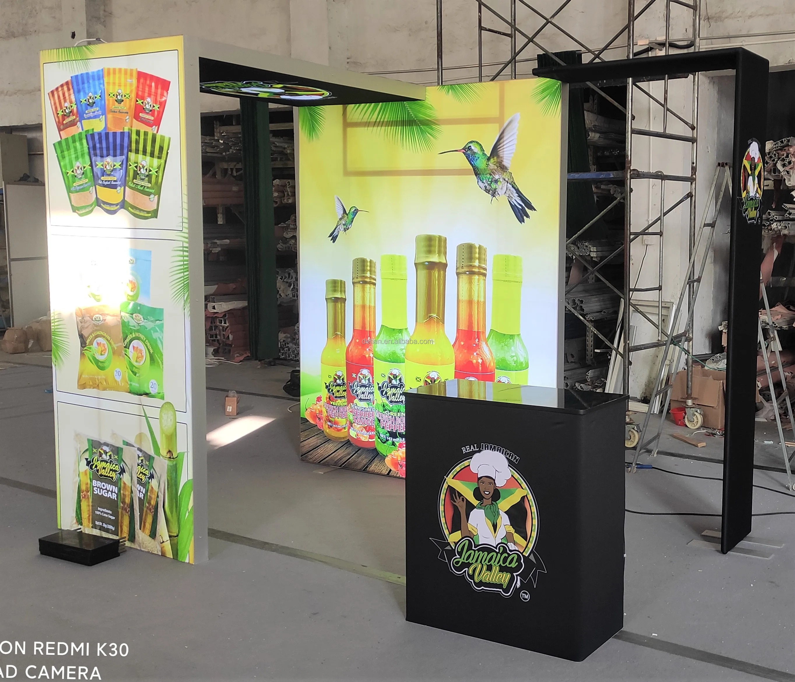 10*20 Feet Custom Printed Portable Backlit Exhibition Stand Exhibition ...