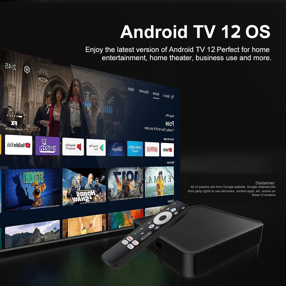 TOP GOOGLE CERTIFIED SMART TV BOX Android 12 DColor GD2 set top box 4K ...