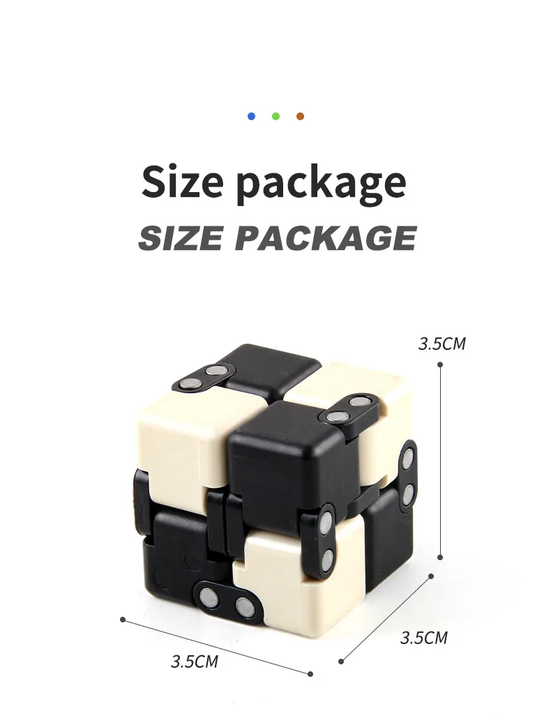 Fidget Cubos Juguetes Anti Stress Relief Fingertip Plastic Infinity ...