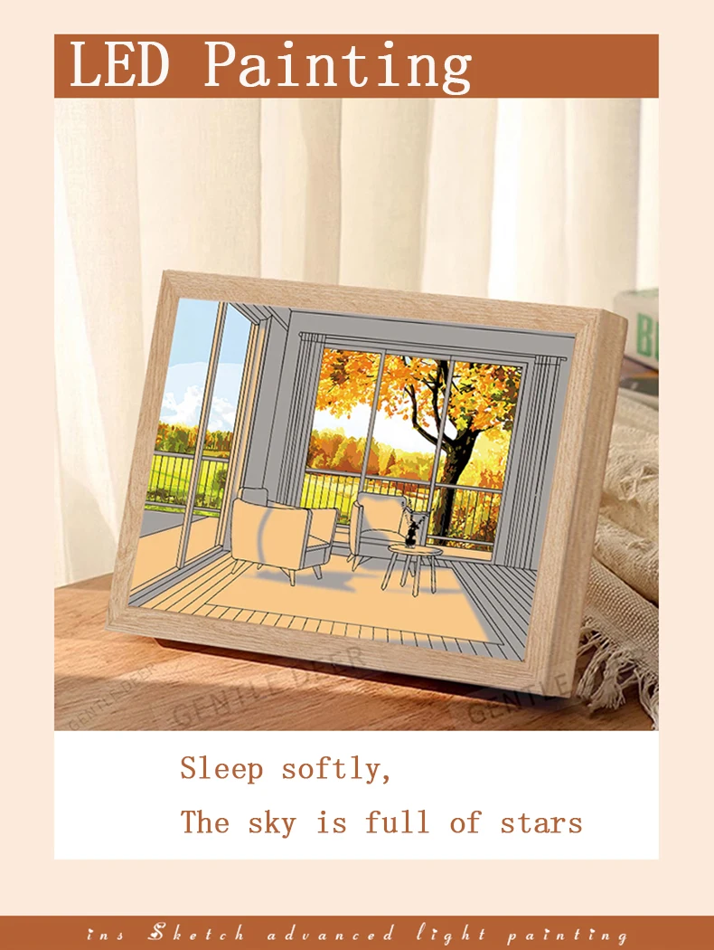 Lighting up Led Canvas Painting - Unique Decorative Lamp