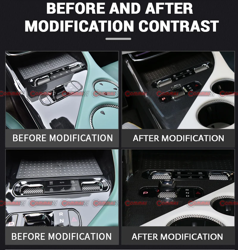 Dry Carbon Fiber Center Control Panel Matte Glossy Interior Car Parts ...