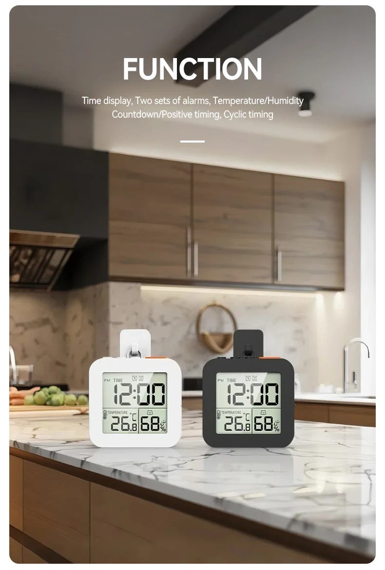 Smart Digital Time Clock Thermohygrometer Multifunctional Auto ...