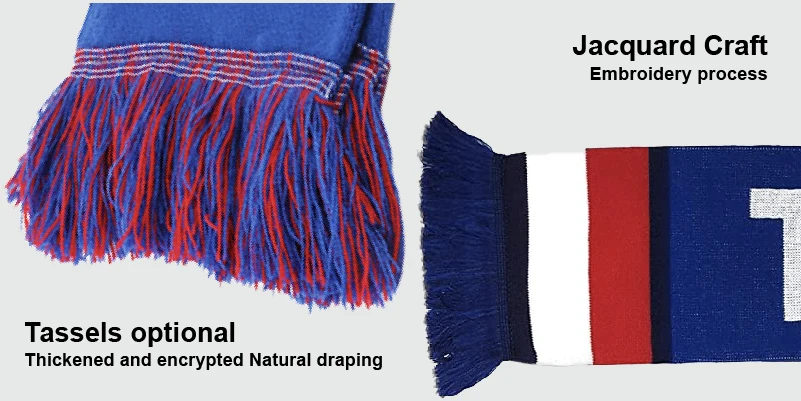 Custom Sport Fans Jacquard Knitted Scarf - Club Supporter