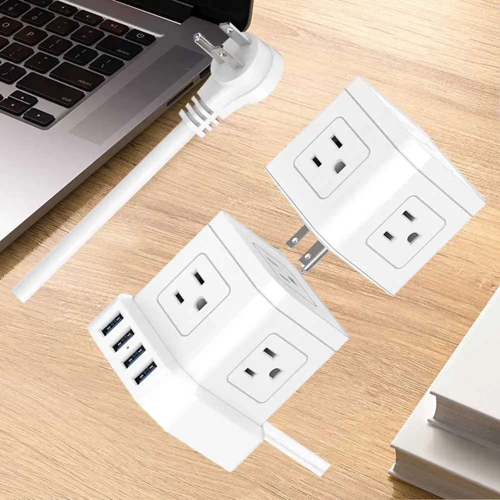 Oswell Factory Cube Adapter Smart Plug Socket Usb Tower Usa Standard ...