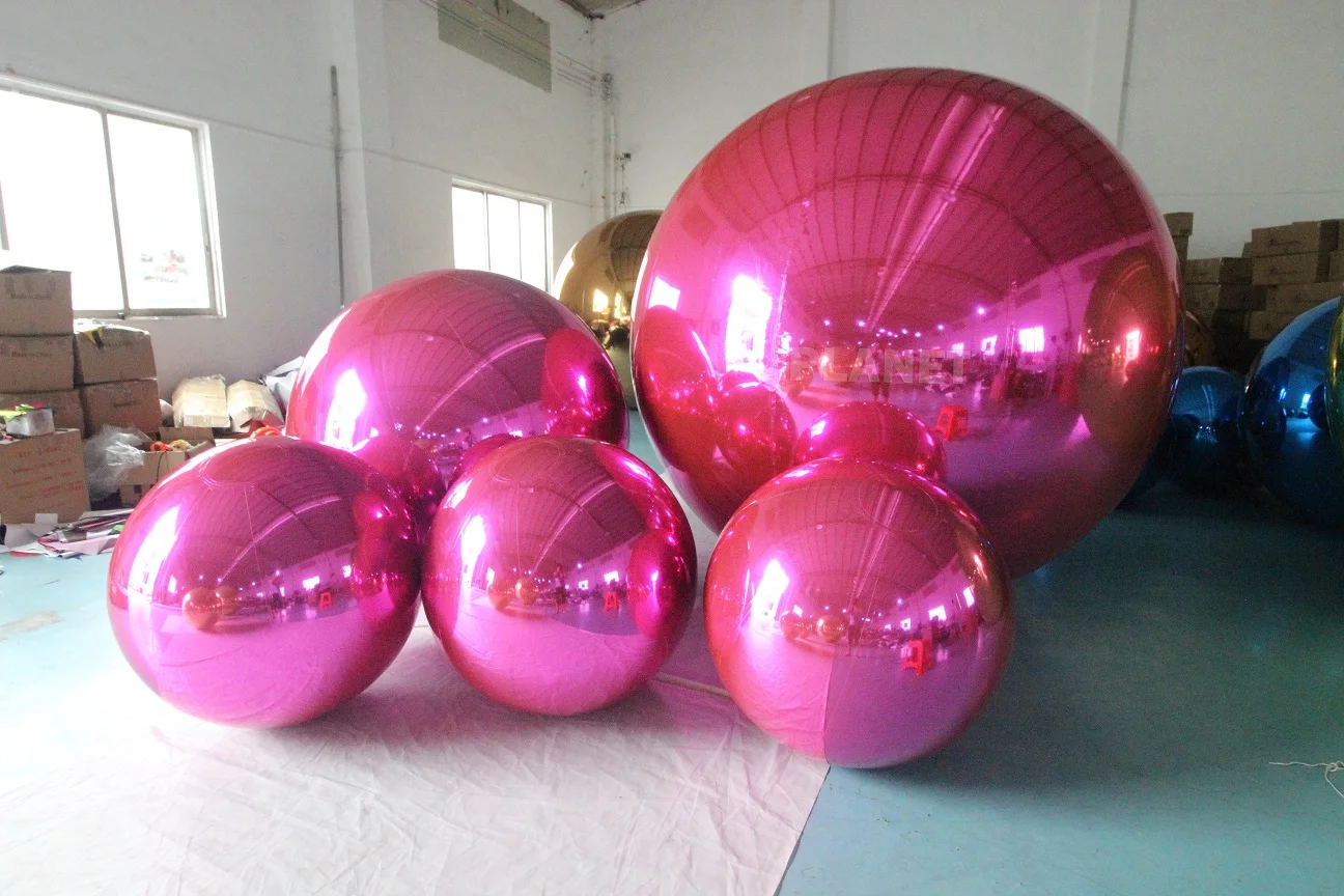 Giant Hanging Floating Gold Shinny Disco Mirror Sphere Balloon Ball ...