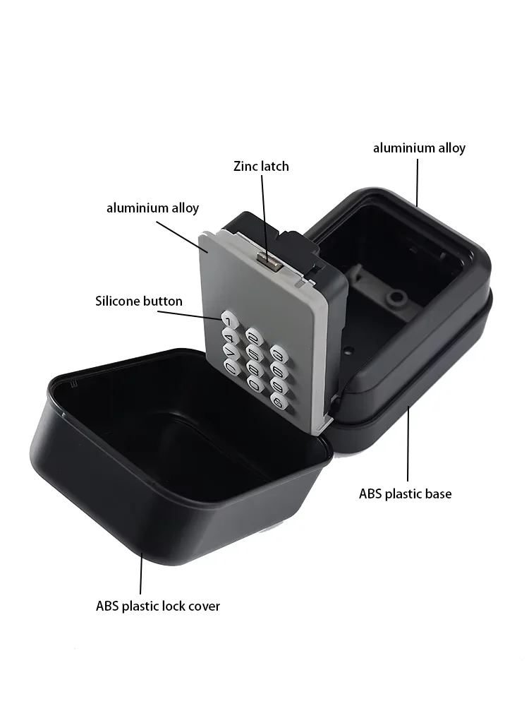 New Smart Key Box Wall-Mounted Digital Code Security Lock Safe Storage ...