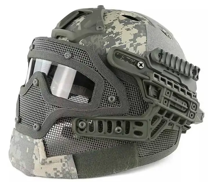 Tactical Fast Helmet With Full Face Mask Shield - Oem | Wholesale