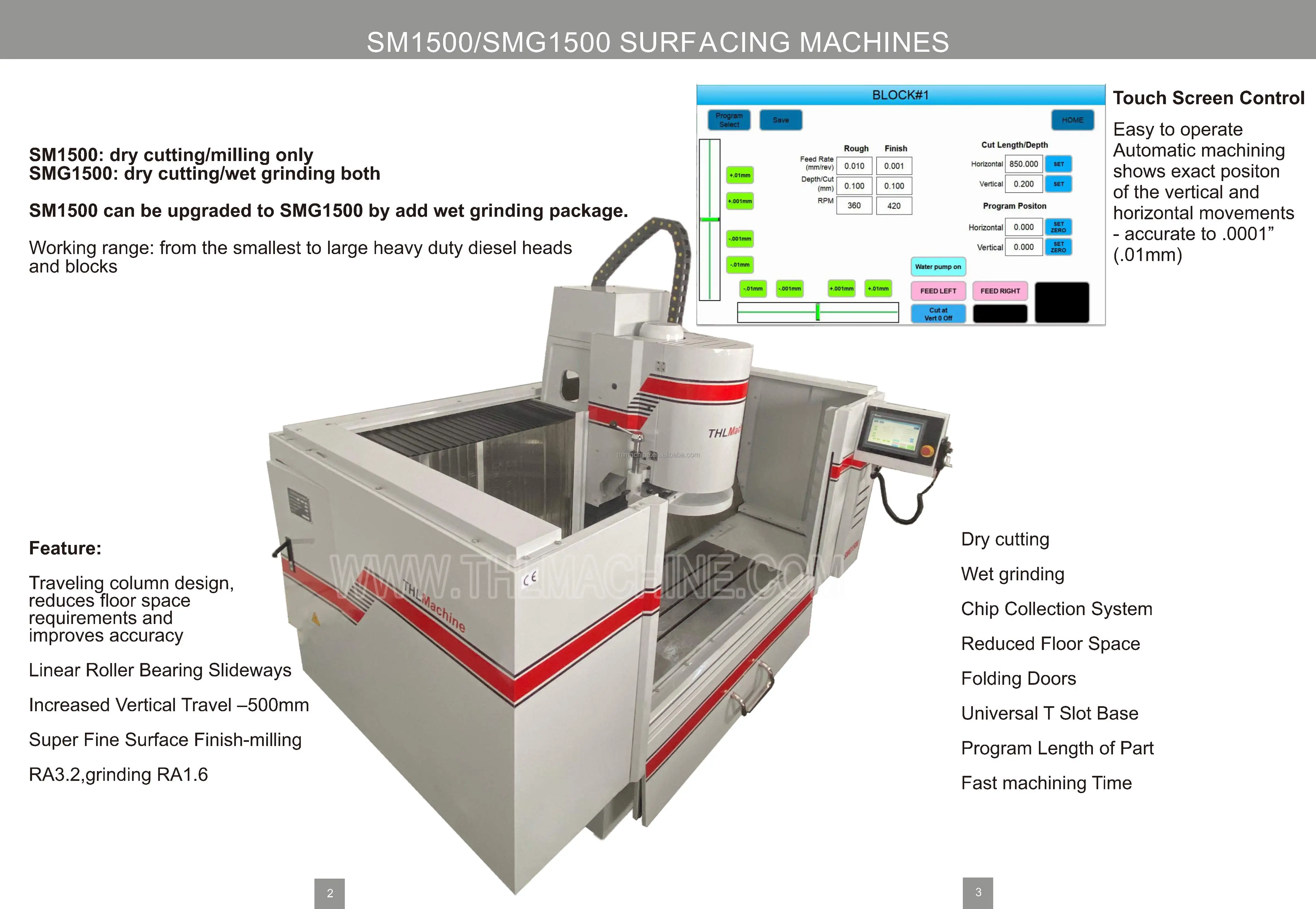 CNC Block and Head Resurfacer/smg1500 - High Productivity