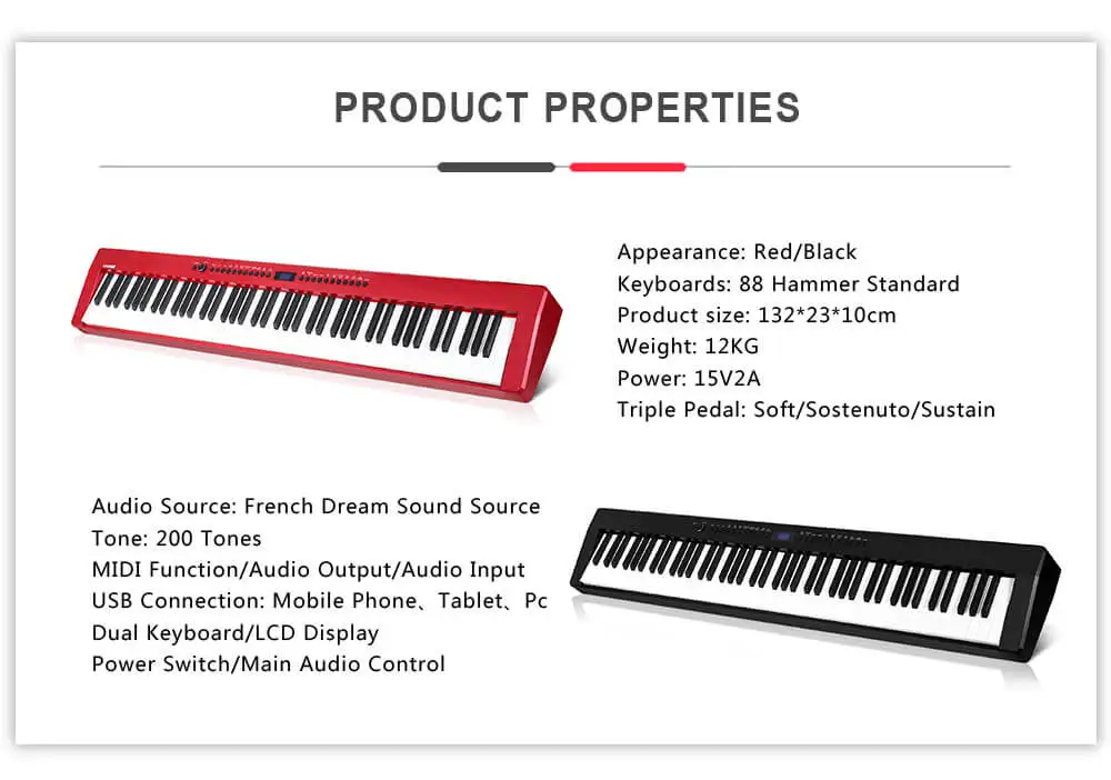 88 Keys Piano Keyboard Covers Stretchable Dust Proof Piano Keyboard ...