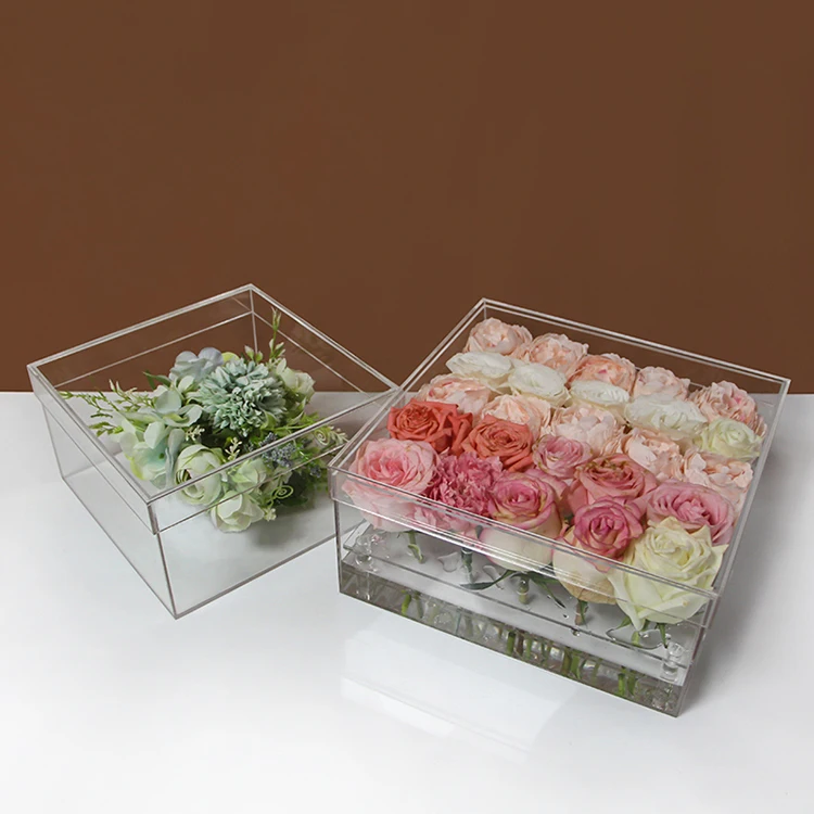 Customized Size Clear Clear Acrylic Gift Box With Lid Square ... Customized Size Clear Clear Acrylic Gift Box With Lid Square ...