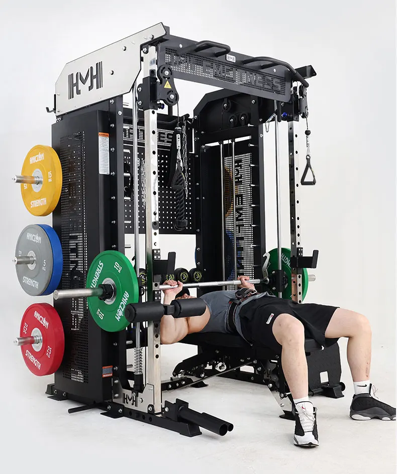 Heavy Duty Gym Machine Commercial Power Rack Combo Multi-Functional ...