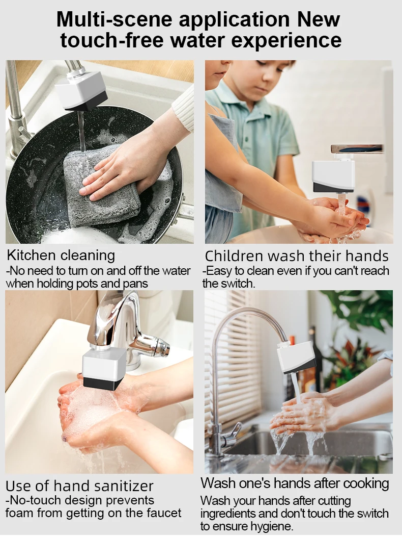Smart Motion Sensor Faucet Adapter by TUODI - 10 Year Life