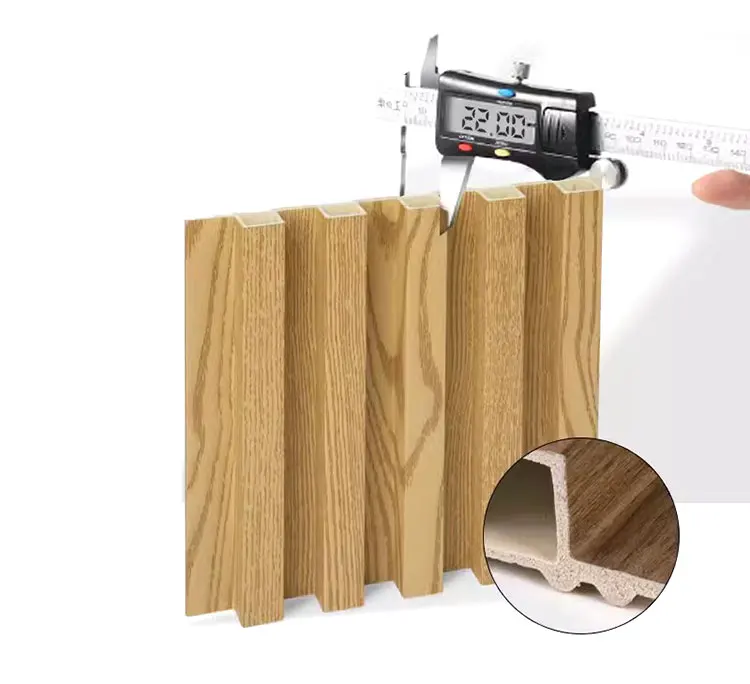 Waterproof Seamless Wpc Wall Panel Coverings Fashion Decorative Fluted ...