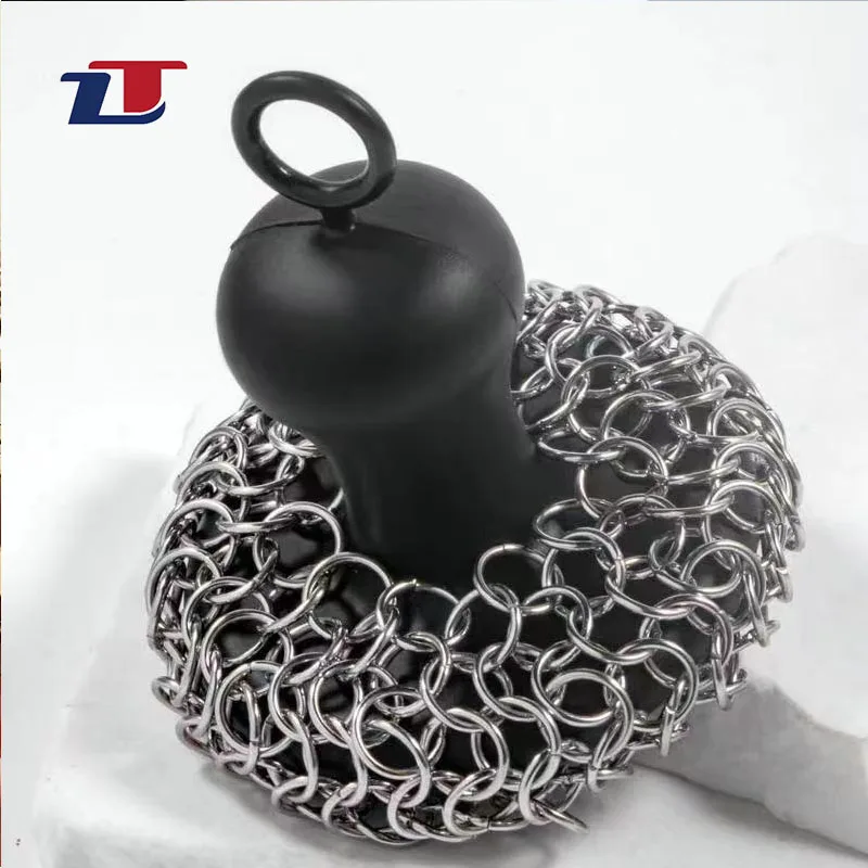 Cast Iron Scrubber Skillet Cleaner Chain Mail Pot Scrubber Pad ...