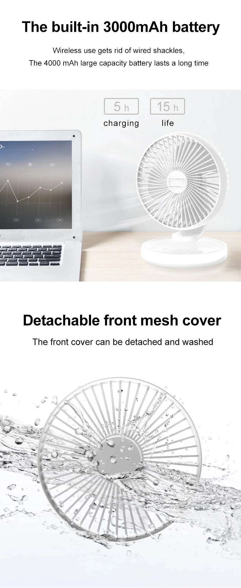 2023 Factory Table Rechargeable Portable Fan Usb Desktop Head-shaking ...
