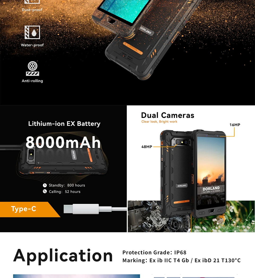 New Arrival 6 Inch Screen 8000mah Battery None 5g Rugged Phone Dmr ...