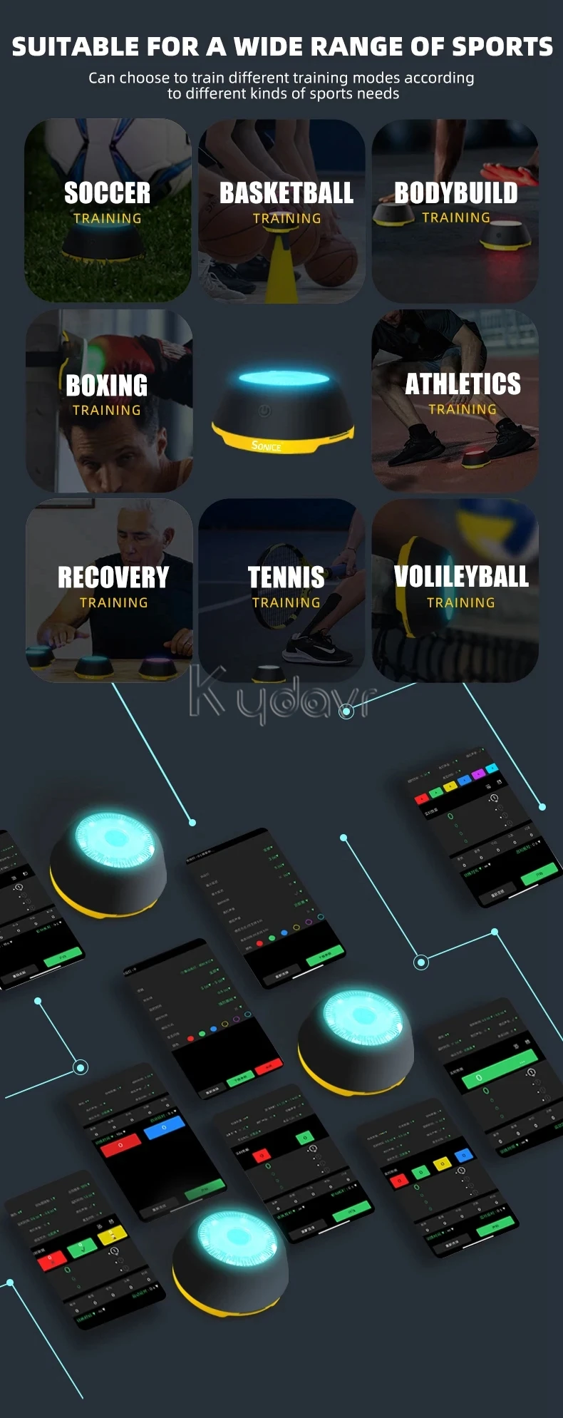 Blaze Pod Flash Reflex Speed and Agility Training Light Kits