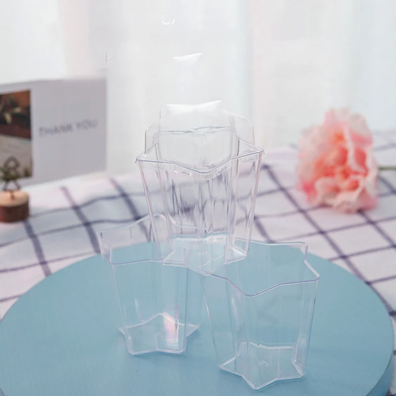 Ps Hard Plastic 135 Ml Pentagon Dessert Cup Five Pointed Star Mousse ...