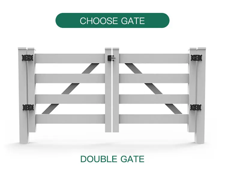 Fentech PVC Vinyl Plastic 3 Ranch Rail Horse Paddock Fence